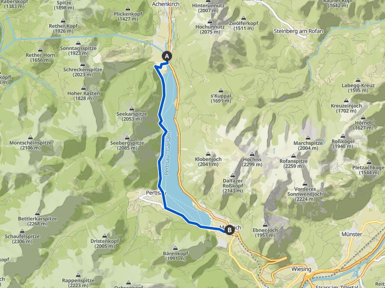 Achenkirch - along the shore of Lake Achensee - Maurach - Hiking on ...